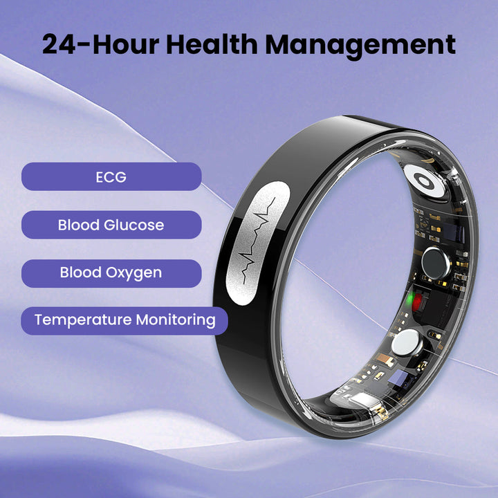 Blood Glucose ECG/EKG Health Monitoring Smart Ring | Blood Pressure, S ...
