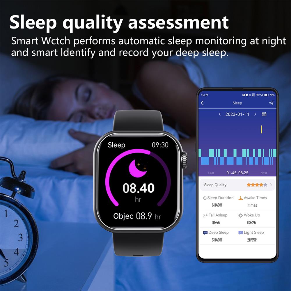 Blood Sugar Blood Pressure Heart Rate Blood oxygen Sleep Monitoring Wa ...